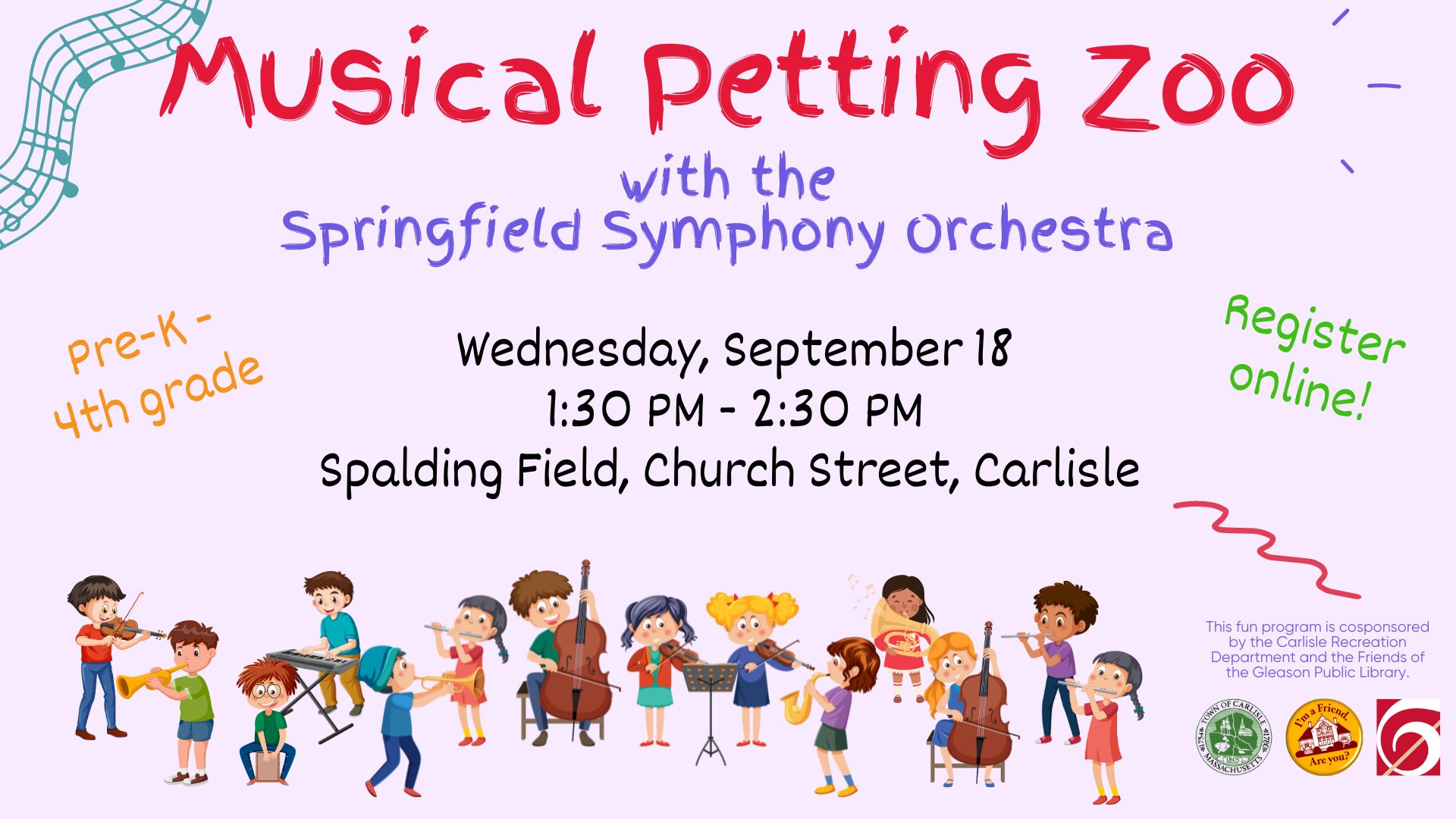 Musical Instrument Petting Zoo - Gleason Public Library